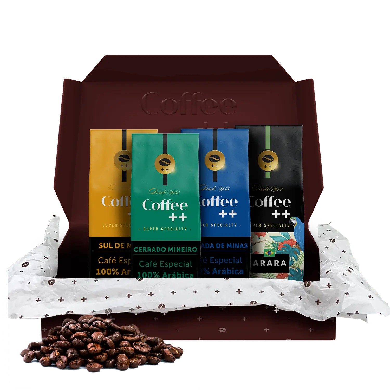 Kit 4 Pacotes Café Especial Em Grãos Coffee Mais Variedades - 4 x 250g